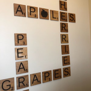 Scrabble Tiles Laser Cut, Layered, Custom Sizing, Custom Coloring ...