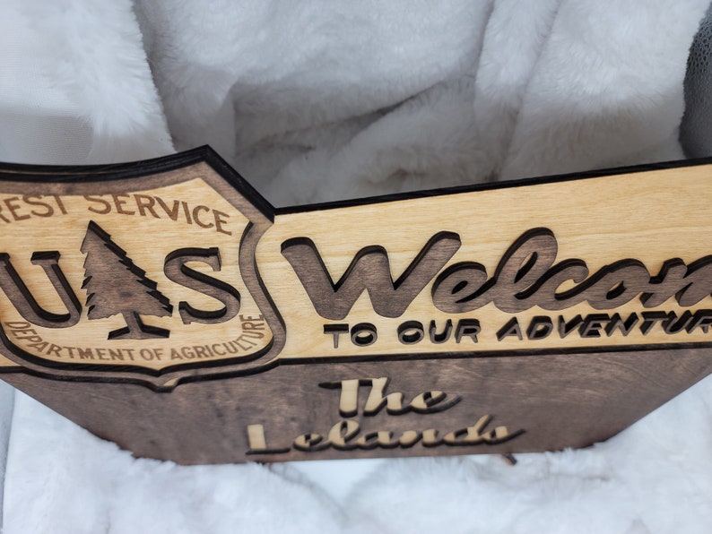 National Park Sign & Forest Service Welcome Sign Family Name - Etsy