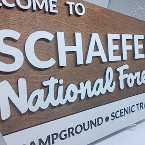 Park Style Welcome Sign - Parks System Inspired Family Name Sign ...