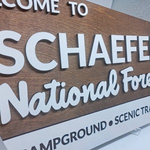 Park Style Welcome Sign Parks System Inspired Family Name Sign, Custom ...