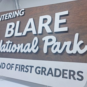 Park Style Welcome Sign - Parks System Inspired Family Name Sign ...