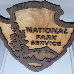 National Park Service Arrowhead - NPS Inspired Sign, Custom Layered ...