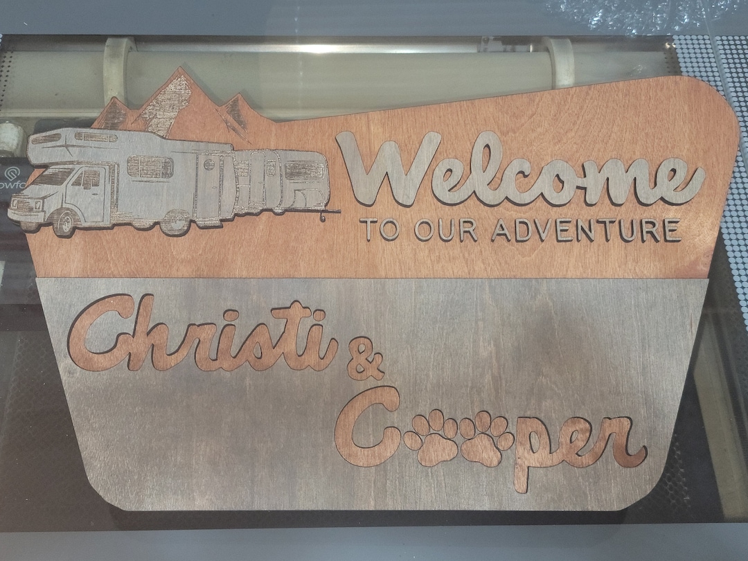 RV Living Welcome Sign - NFS Inspired Road Life Sign, Custom Layered ...