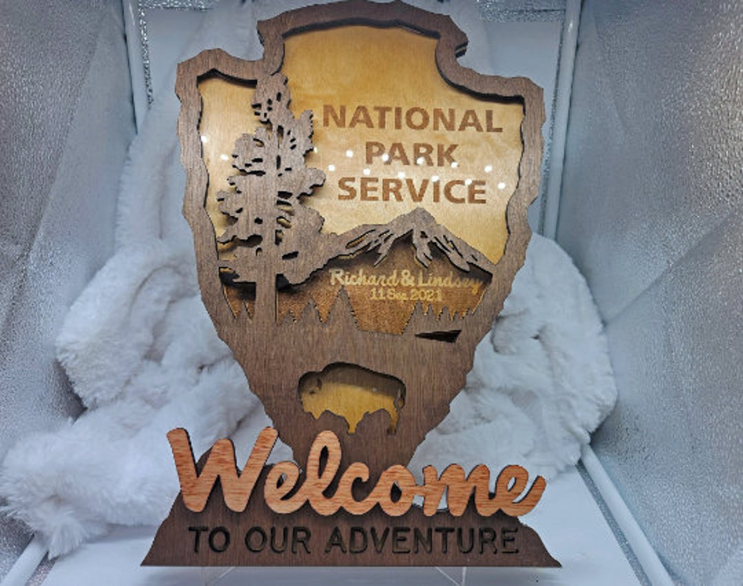 National Park Service Wedding Drop Box NPS Inspired Custom - Etsy