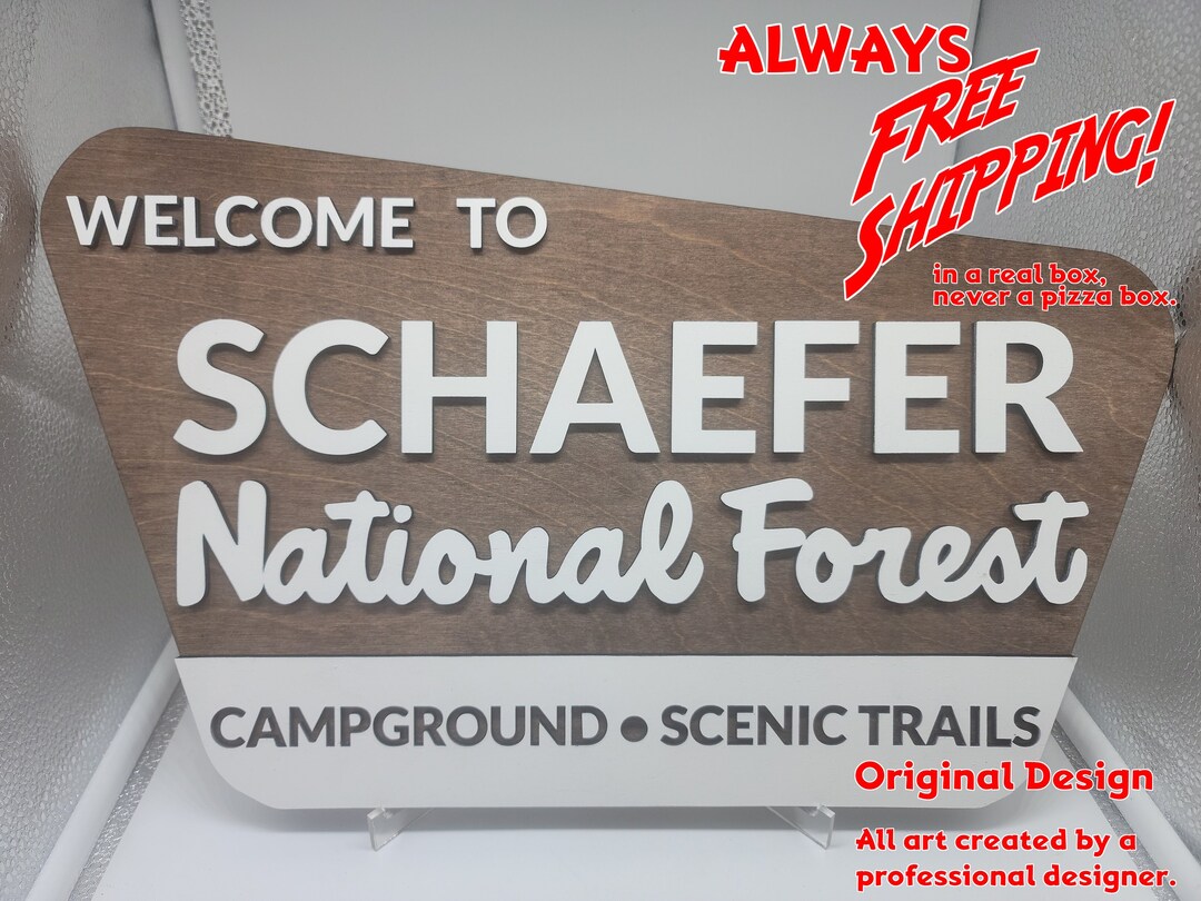 Park Style Welcome Sign Parks System Inspired Family Name Sign, Custom ...