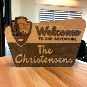 National Park Sign, Forest Service Welcome Sign, Welcome to Our Wedding ...