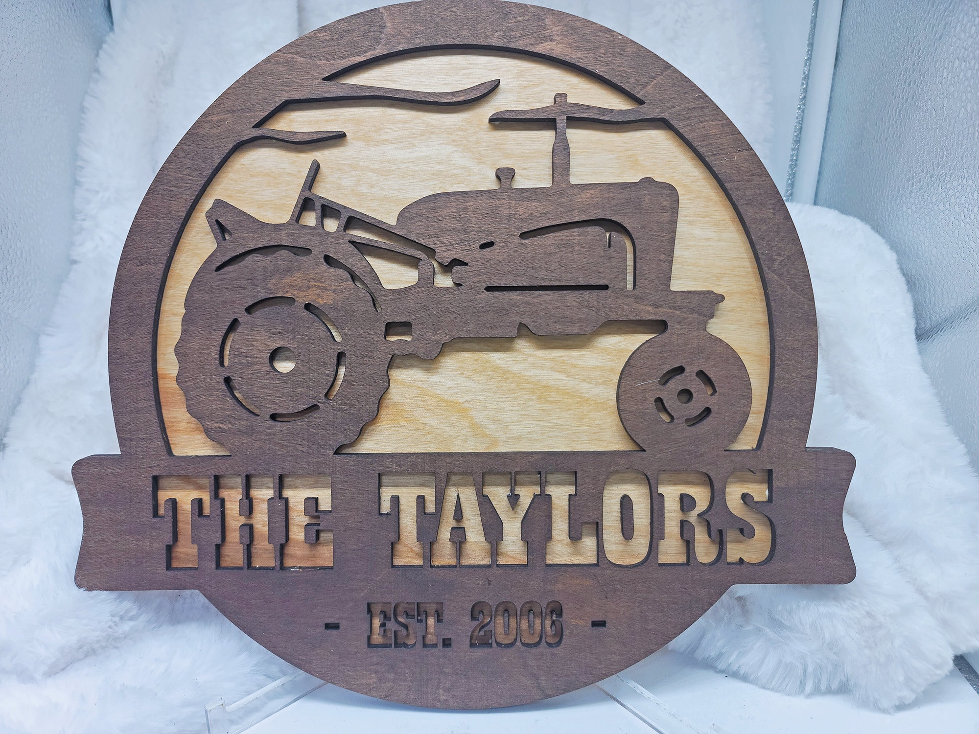 Vintage Tractor Family Name Sign Country Living Custom | Etsy