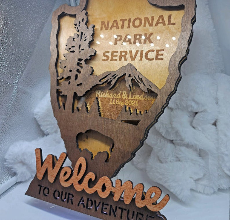 National Park Service Wedding Drop Box NPS Inspired Custom - Etsy