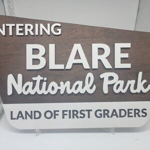 Park Style Welcome Sign - Parks System Inspired Family Name Sign ...