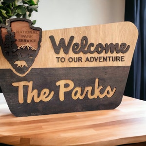National Park Sign & Forest Service Welcome Sign Family Name Sign ...