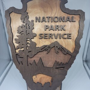 National Park Service Arrowhead - NPS Inspired Sign, Custom Layered ...