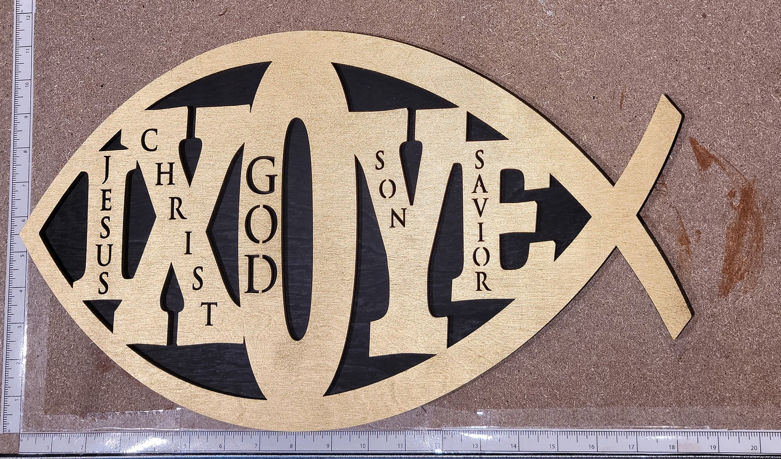 Ixoye Sign CUT FILE Ichthys Christian fish symbol custom | Etsy