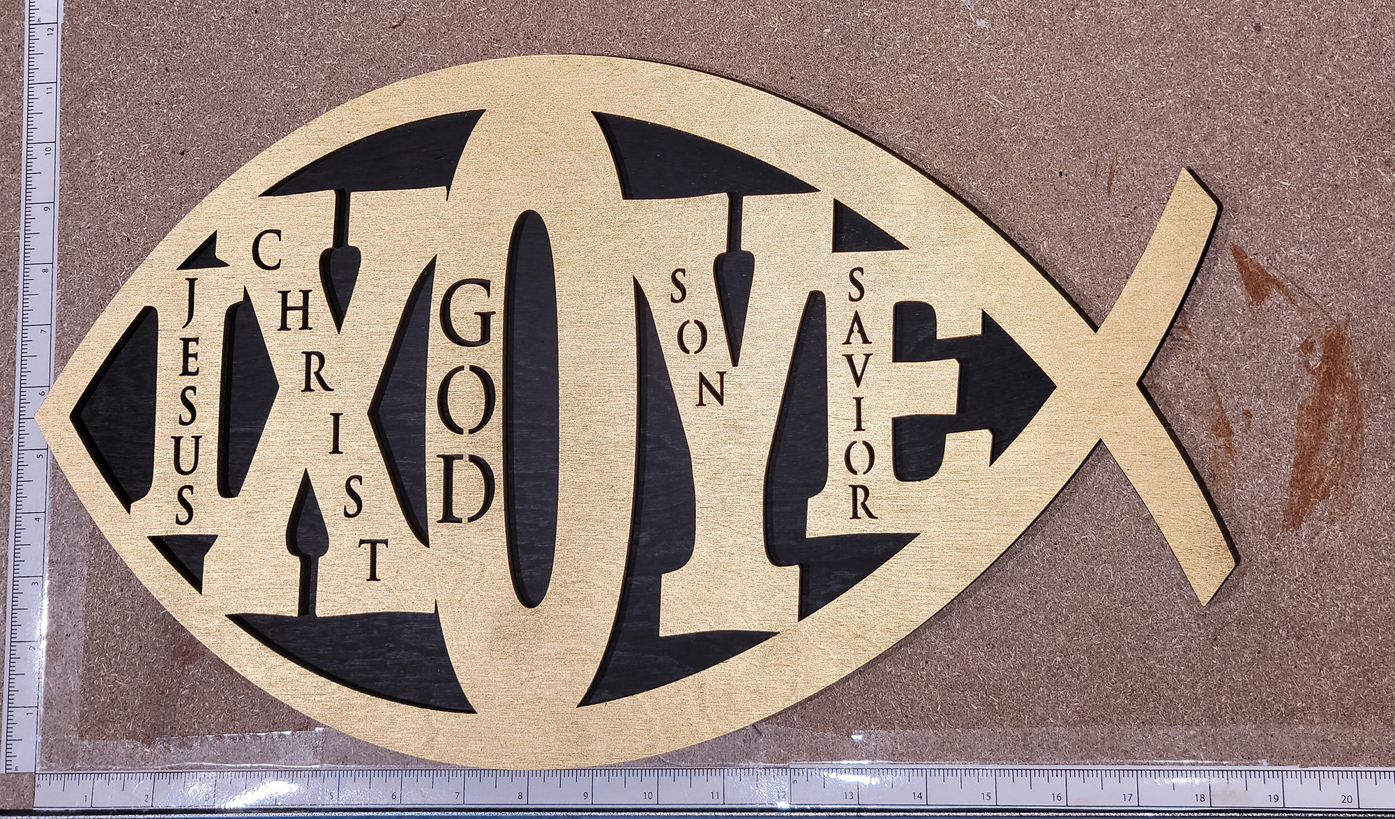 Ixoye Sign CUT FILE Ichthys Christian fish symbol custom | Etsy