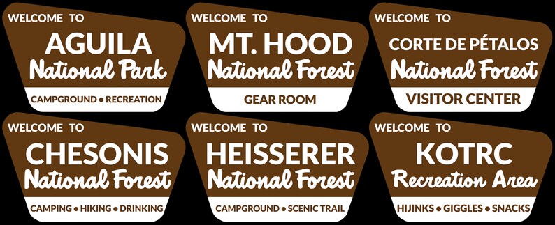 Park Style Welcome Sign Parks System Inspired Family Name - Etsy