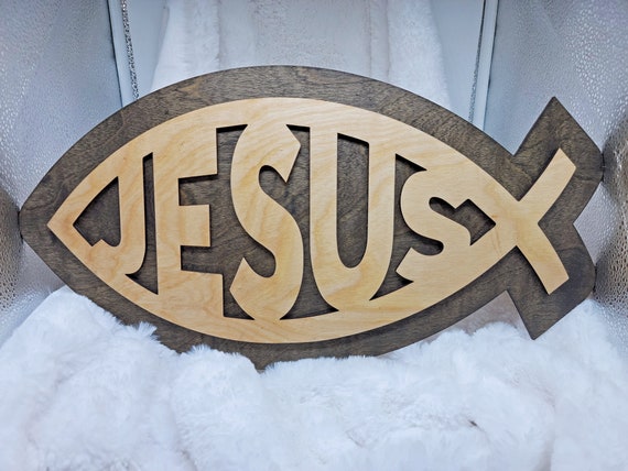 Ichthys Sign Christian Fish Symbol Custom Layered Laser Cut | Etsy