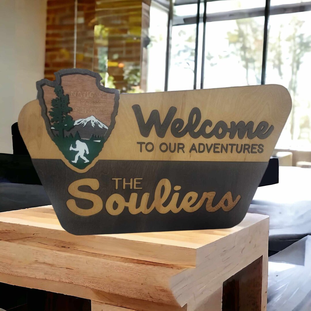 Nursery National Park Family Sign, Wedding Gift, Outdoor Enthusiast ...