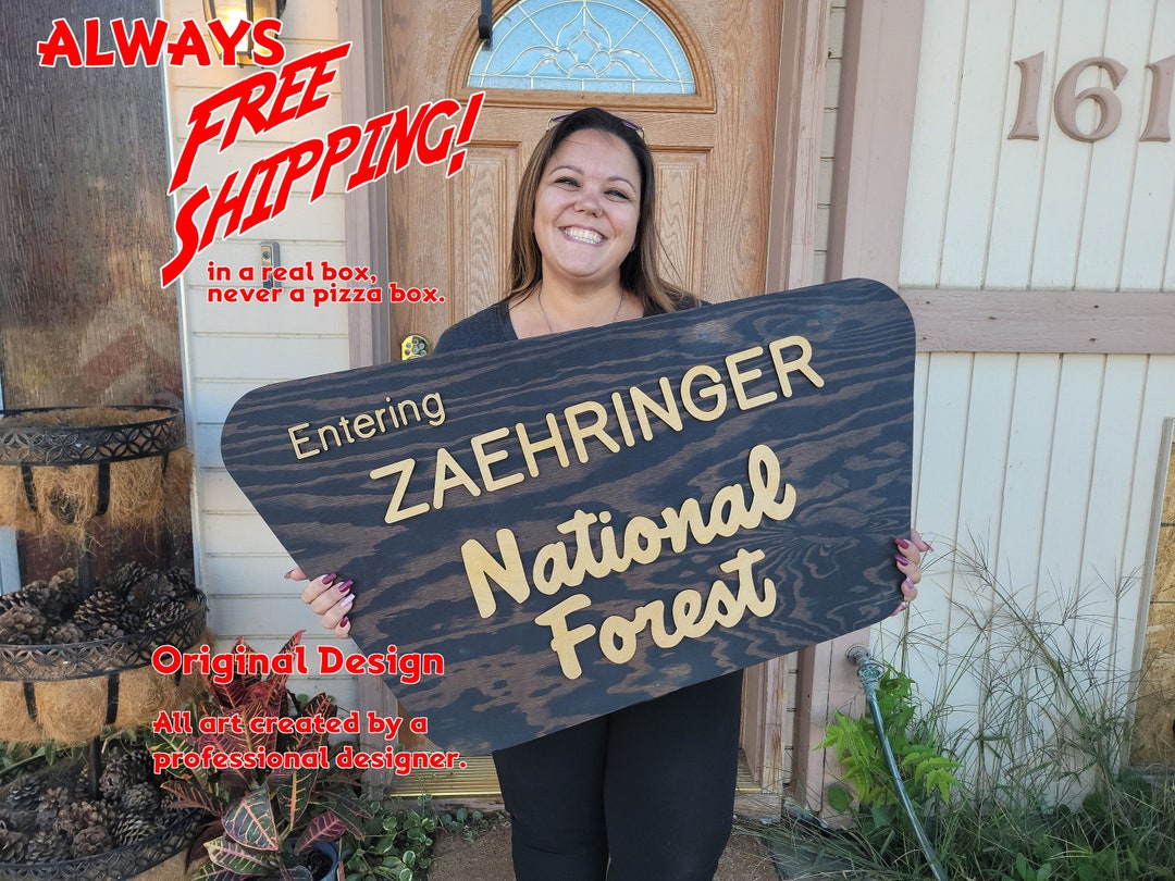 36" Park Welcome Sign - Parks System Inspired Family Name Sign, Custom ...