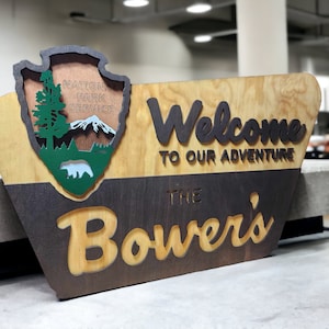 National Park Sign, Forest Service Welcome Sign, Welcome to Our Wedding ...