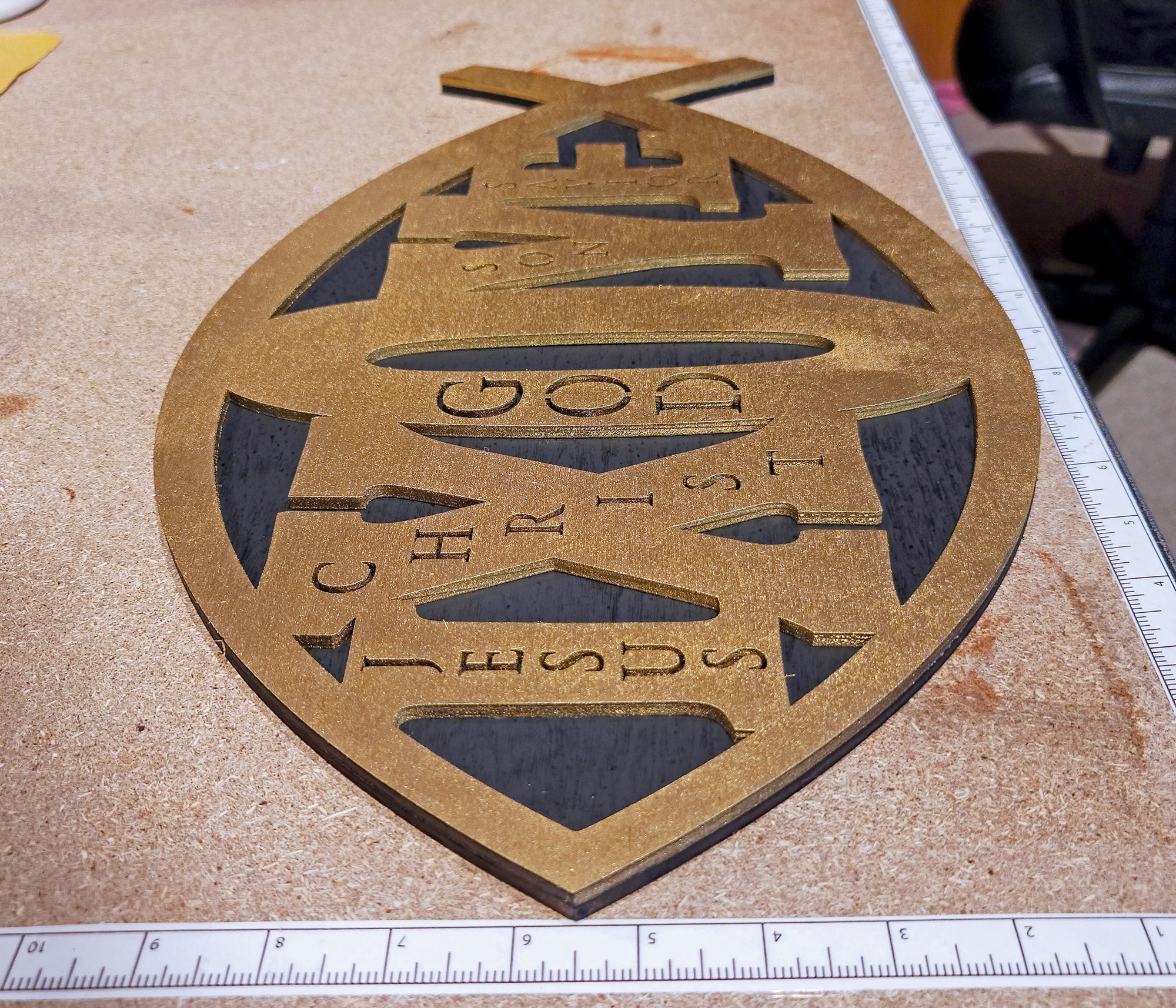 Signo de Ichthys IXOYE símbolo de pez cristiano grabado - Etsy México