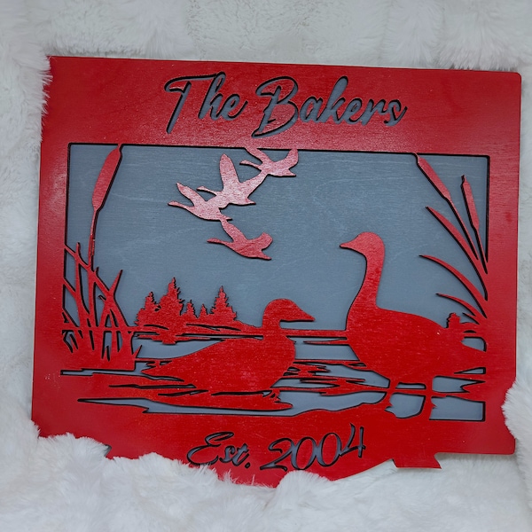 Leather Laser Engraved Wilderness Scene - Etsy