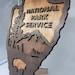 National Park Service Arrowhead NPS Inspired Sign, Custom Layered Laser ...