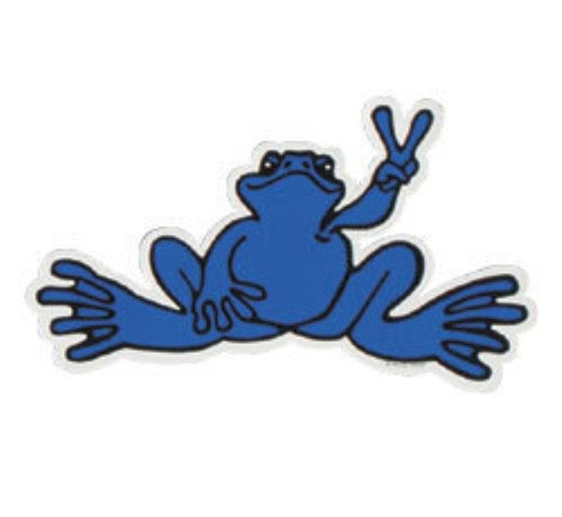 Peace Frogs Blue Frog Sticker Made of Durable Vinyl - Etsy