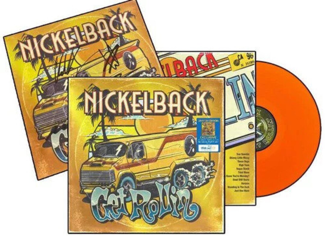 Nickelback Get Rollin' LP ~exclusive Orange Vinyl + Autograph Insert ...