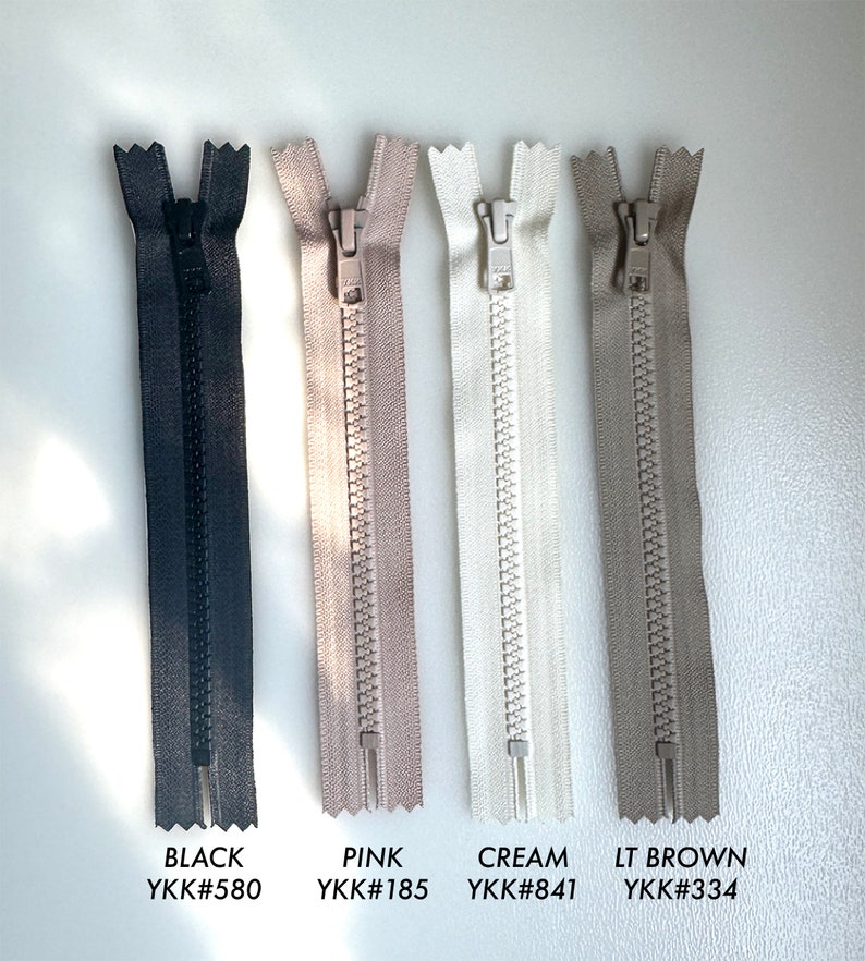 YKK #5 Molded Plastic Heavy Duty VISLON Closed End Zippers Made in USA ...