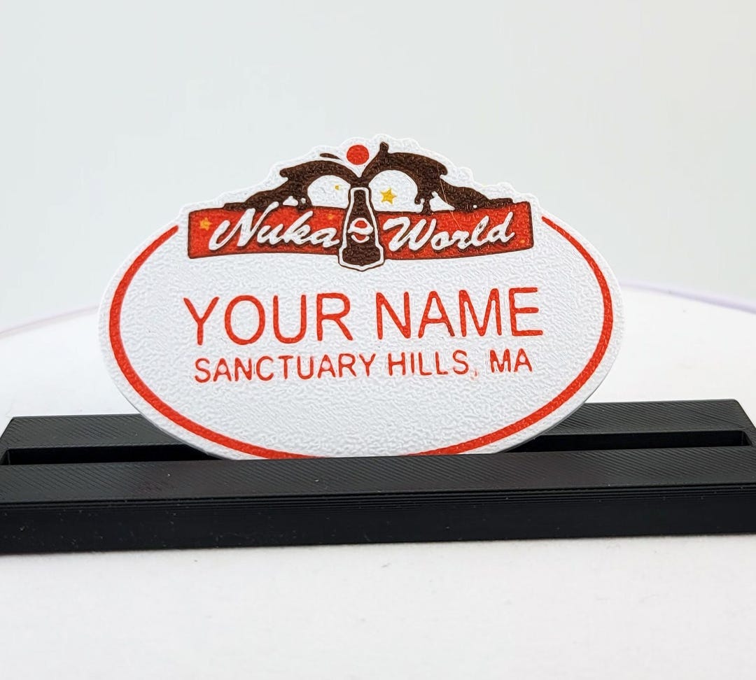 Personalized Nuka-world Name Tag - Etsy
