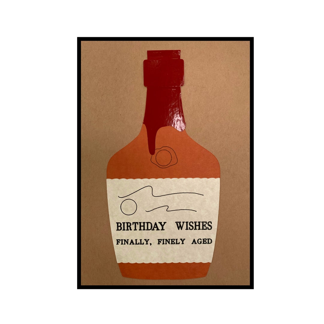 Manly Birthday Card, "finally, Finely Aged" - Etsy
