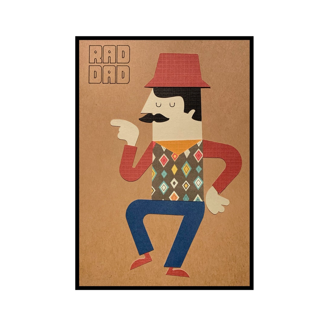 Birthday Card for a "rad Dad" - Etsy