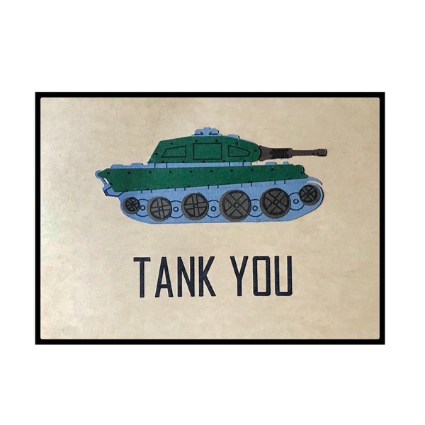 Manly Thank You Card - Etsy