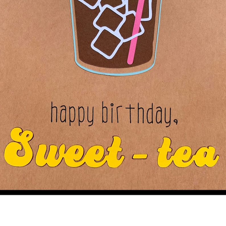 Birthday Card, "happy Birthday Sweet-tea" - Etsy
