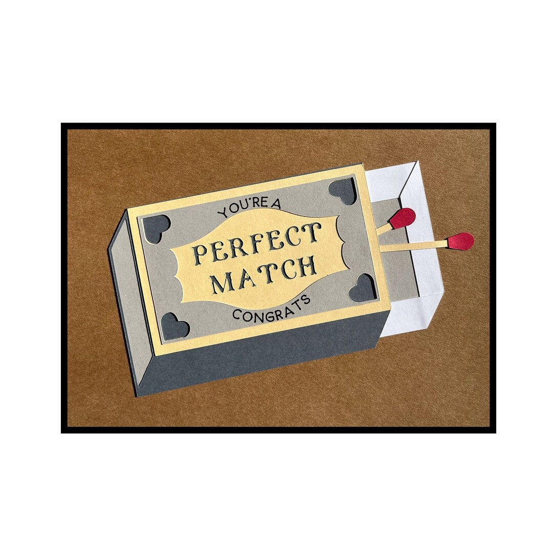 Wedding Card, you're a Perfect Match - Etsy