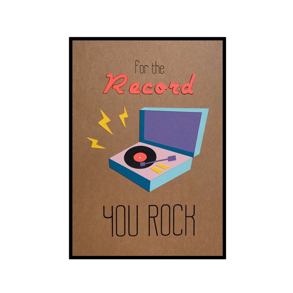 Record Card - Etsy