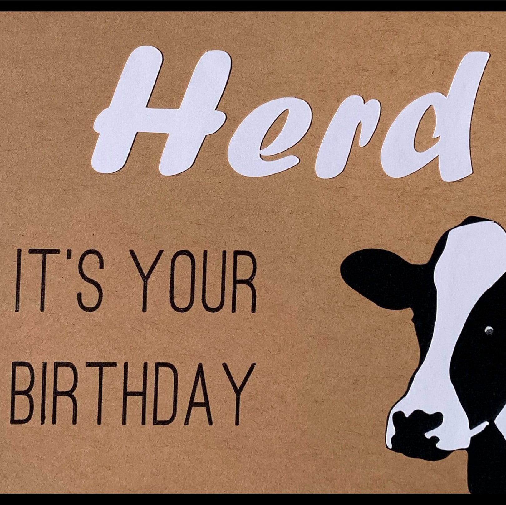 Funny Birthday Card Pun herd It's Your - Etsy