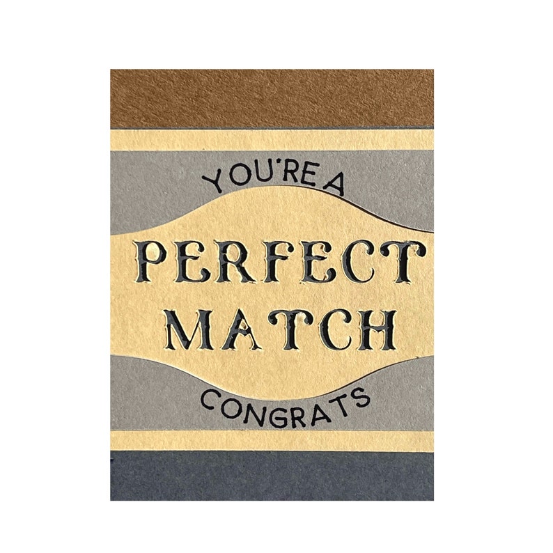 Wedding Card you're a Perfect Match - Etsy