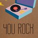 Congratulations Card, "for the Record, You Rock!" - Etsy