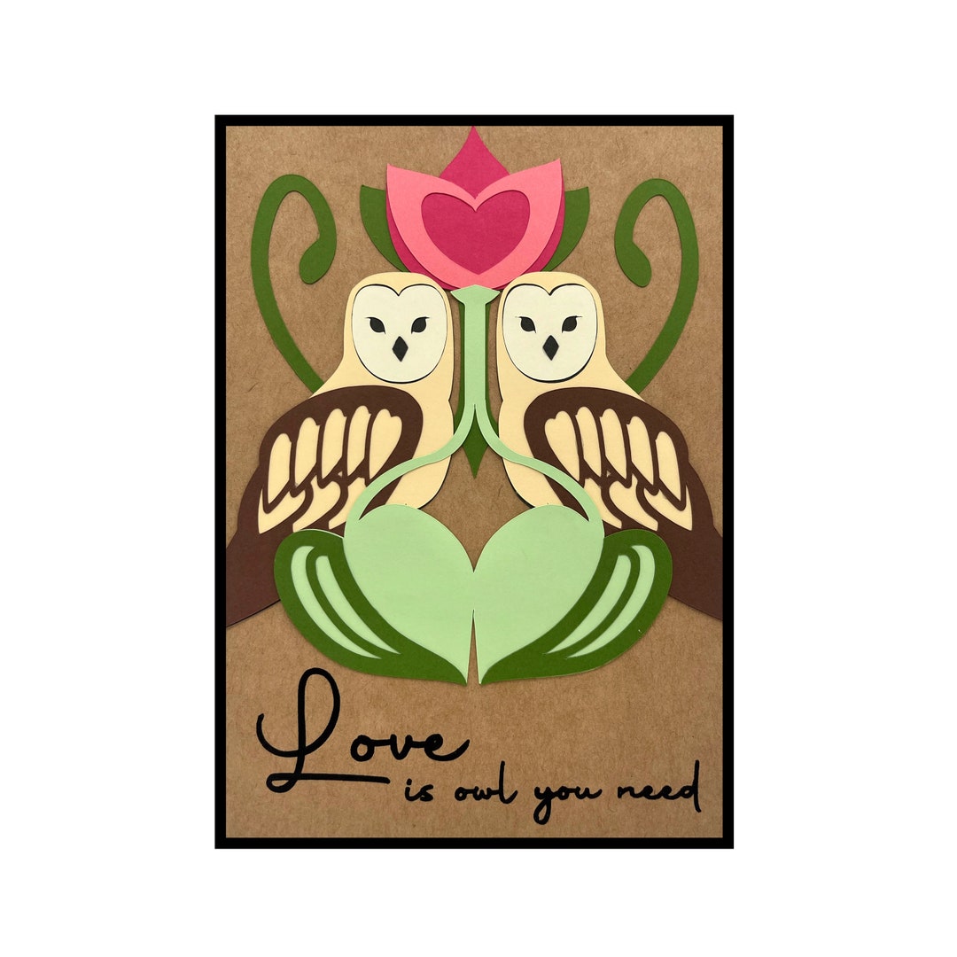 Valentine's Day Card for Fans of Puns, Owls & the Beatles - Etsy