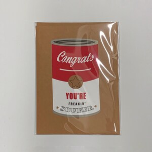 Funny Congratulations Card, "you're Freakin' Souper" - Etsy