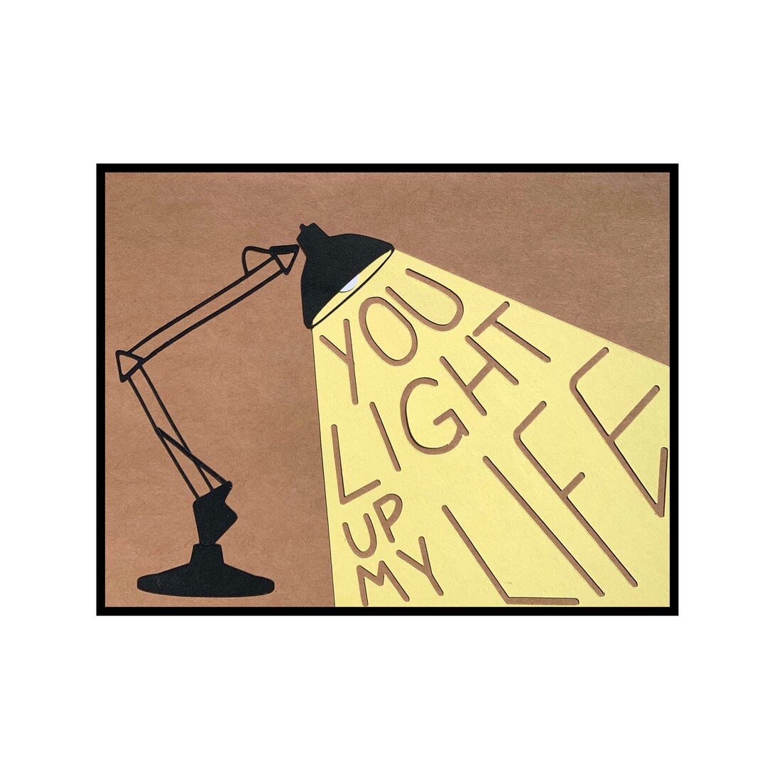Valentine's Day Card, "you Light up My Life" - Etsy
