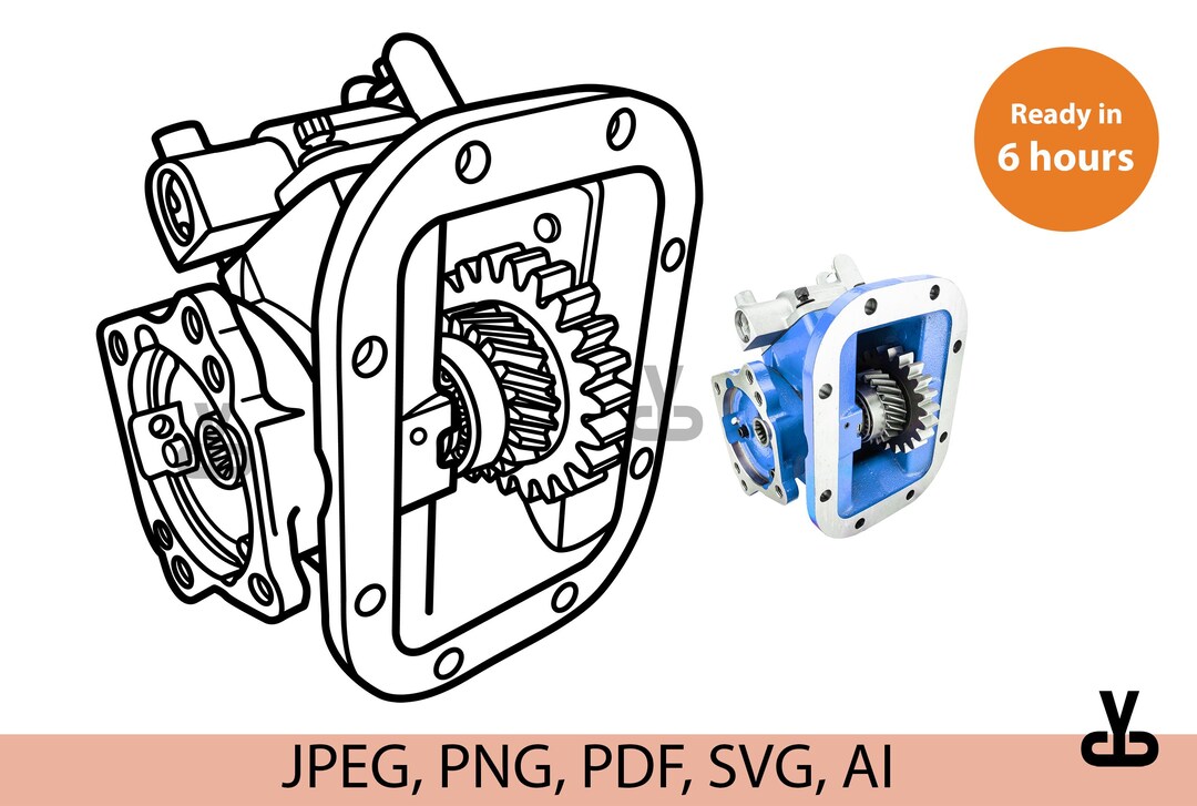 Custom Line Drawing Any Engine Object | Digital Lineart Object ...