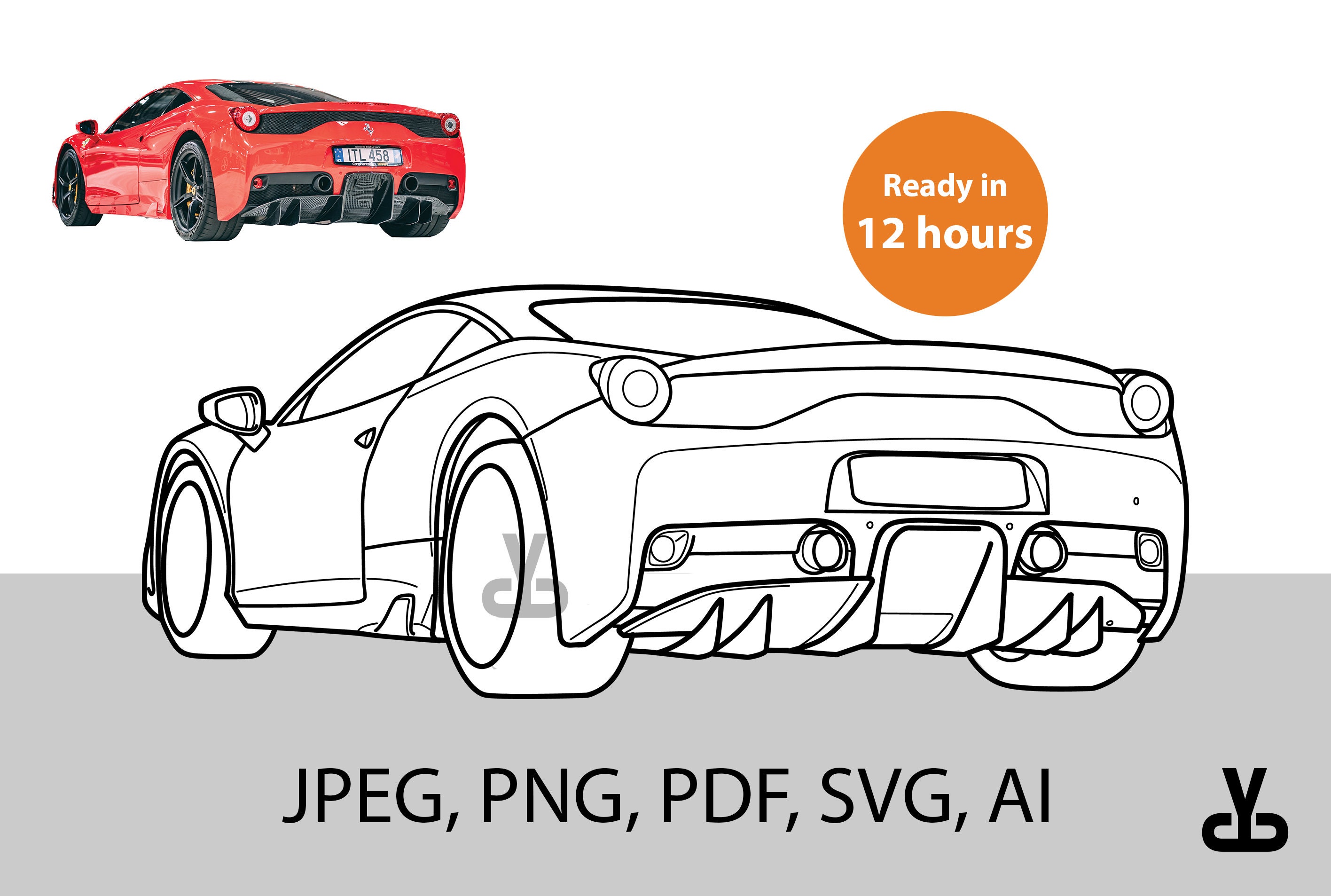 Custom Lineart Car Drawing, Car Illustration Minimalist Drawing, Custom ...