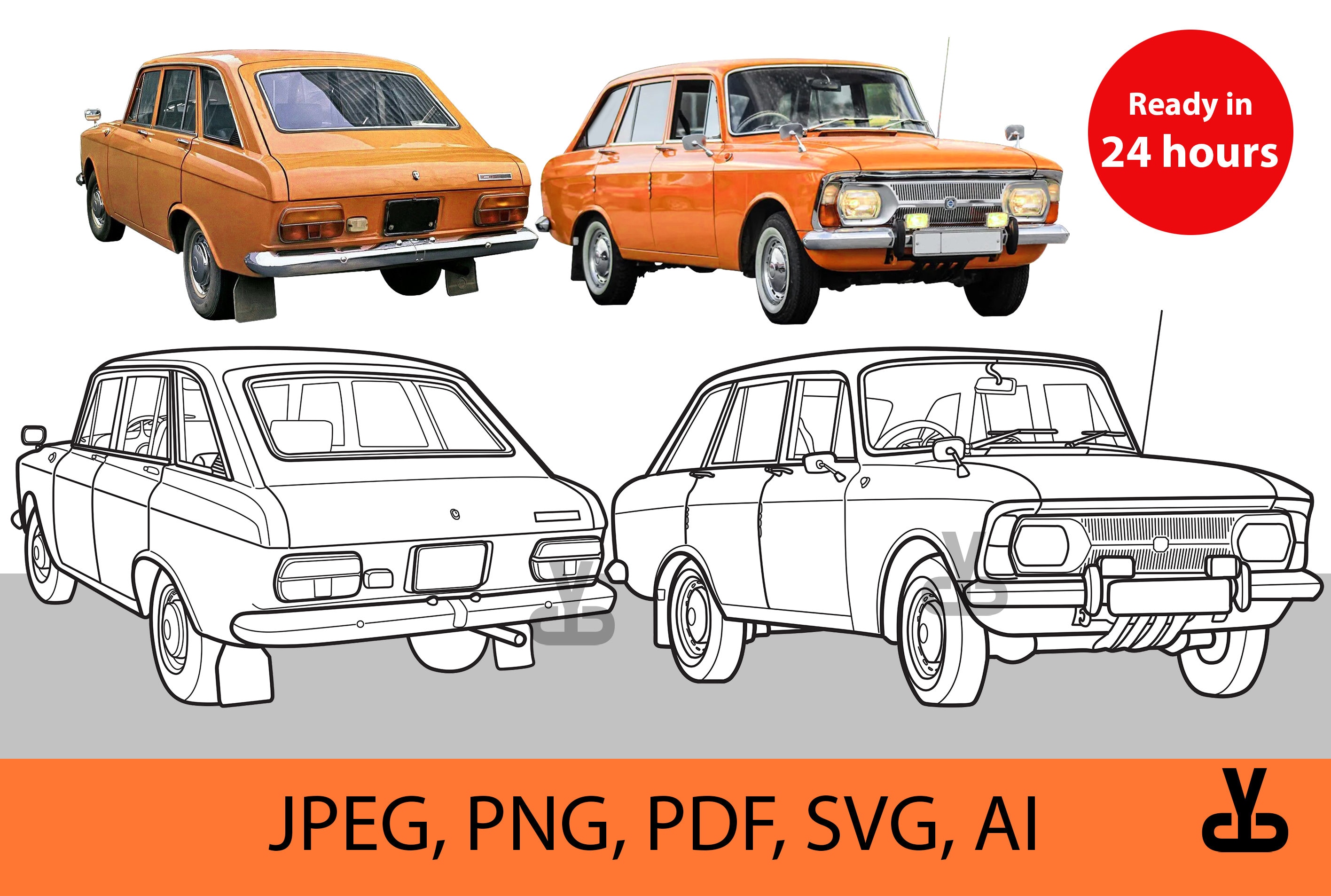 Custom Car Line Drawing, Car Illustration Drawing From Photo - Etsy