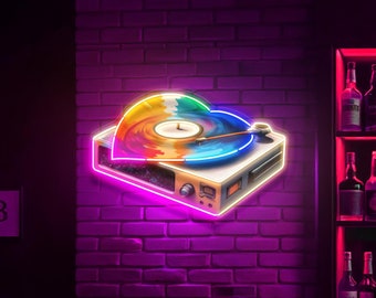 Vinyl Record Neon Sign: Retro Music Room Decor - Etsy