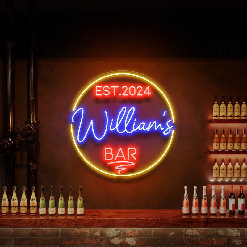 Neon Bar Sign - Etsy
