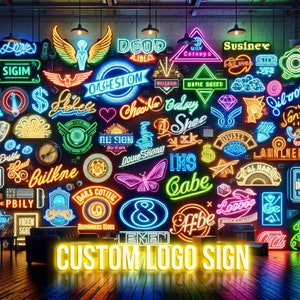 Custom Neon Sign Logo Sign for Business, Neon Logo Sign, Neon Sign ...