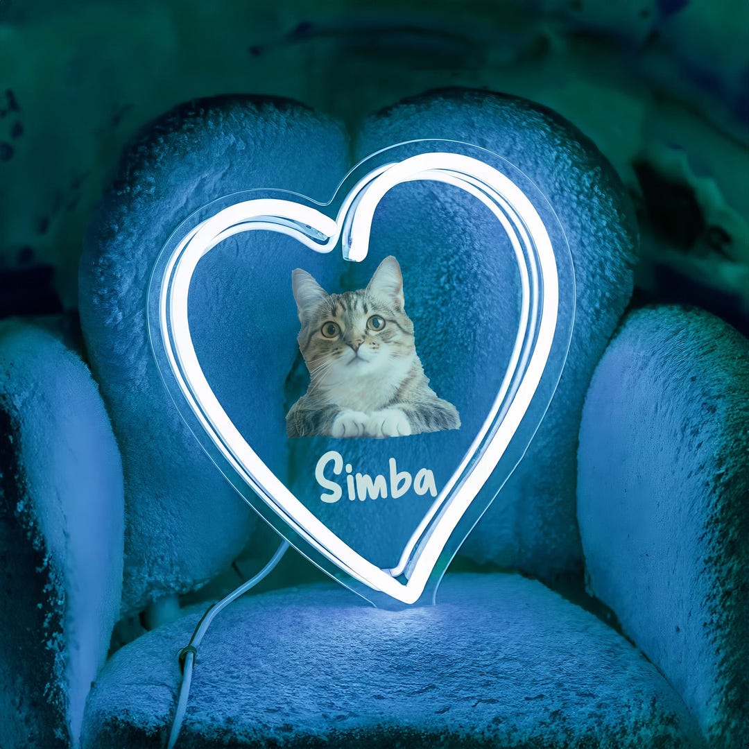 Custom Cat Neon Sign: Pet Memorial Gift, Personalized Cat Decor - Etsy