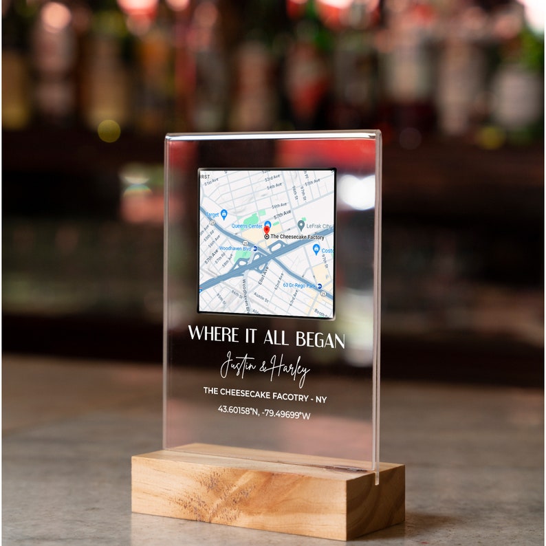 Where It All Began Our First Date Gift Couples Map Gift for Her ...