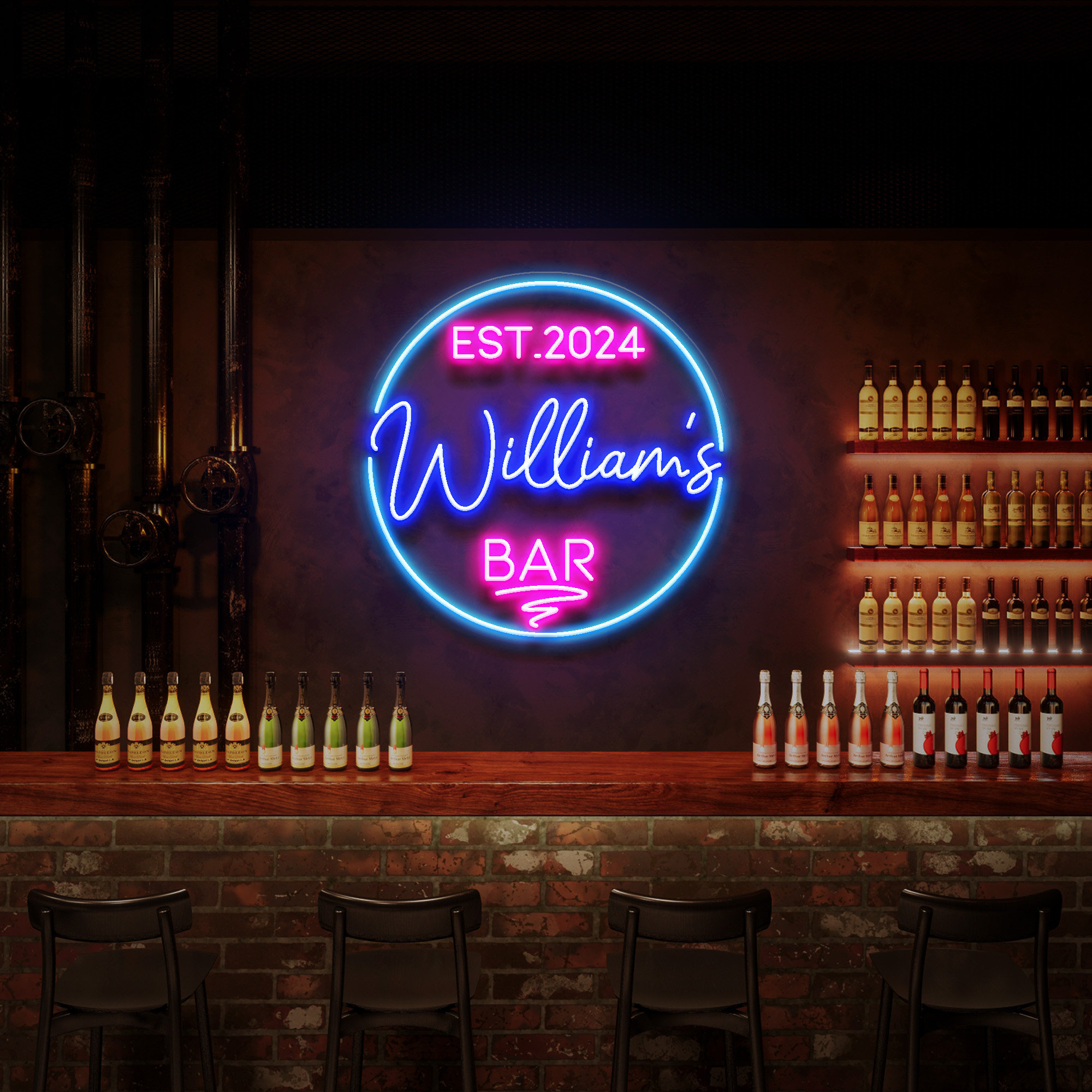 Custom Neon Sign, Bar Neon Sign, Neon Bar Sign Custom, Neon Bar Sign ...